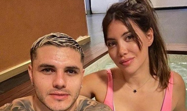 Galatasaray'ın yıldızı Icardi, eşi Wanda Nara'nın üstü çıplak ...